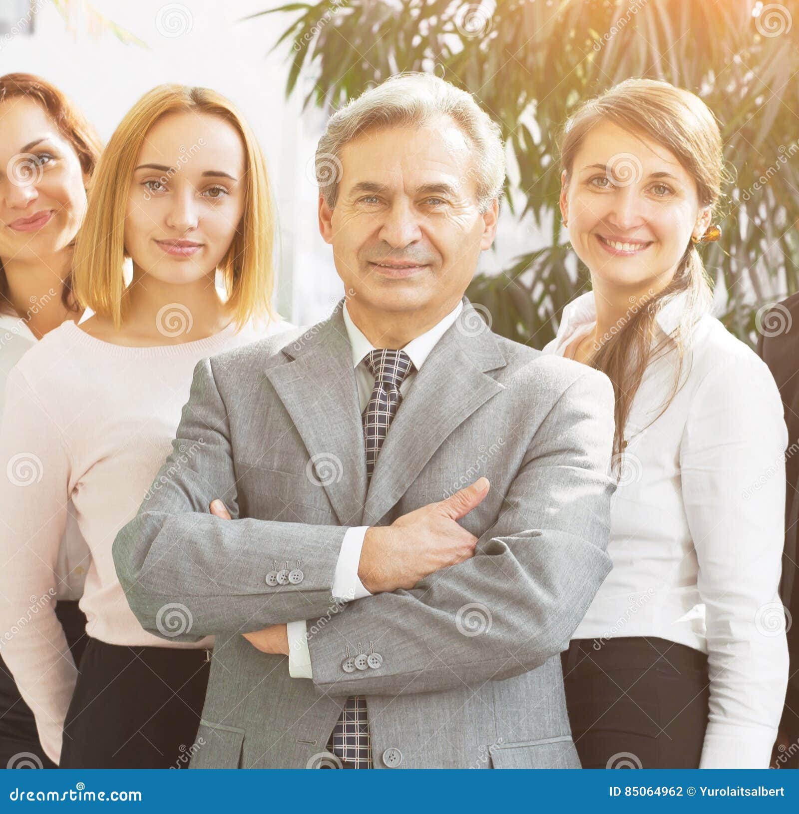 Businessman and Successful Business Team in the Office Stock Photo ...
