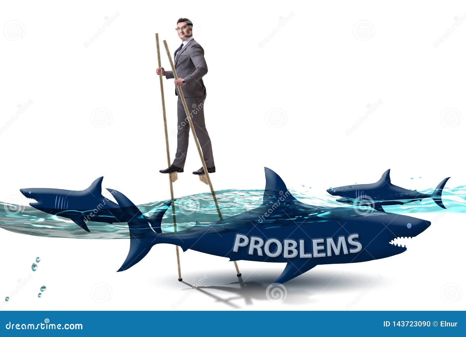 The Businessman Successfully Dealing with His Problems Stock ...