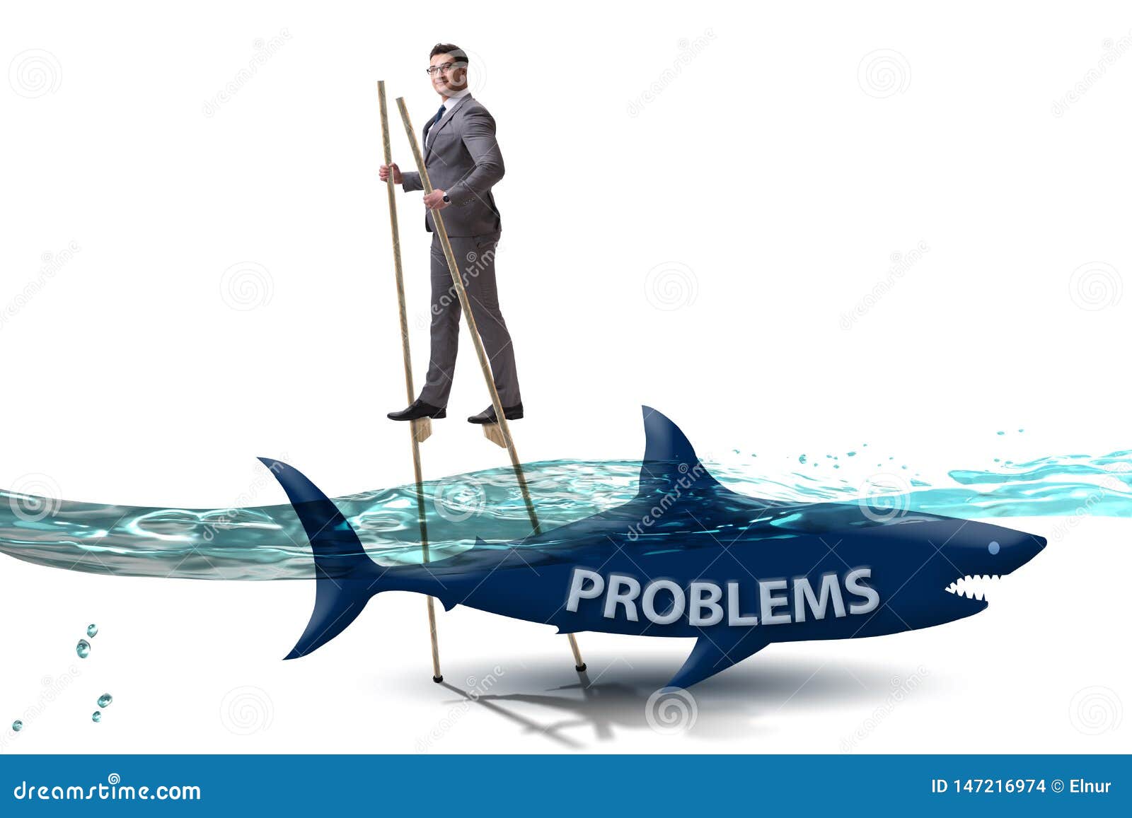 The Businessman Successfully Dealing with His Problems Stock Photo ...
