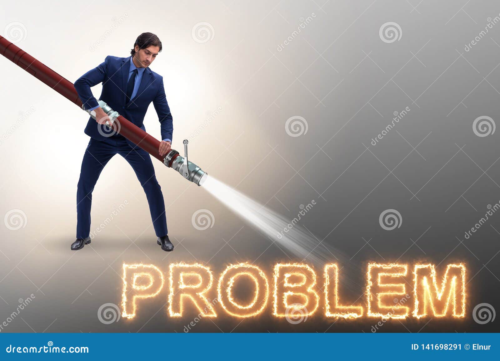 The Businessman Successfully Dealing with Problems Stock Illustration ...