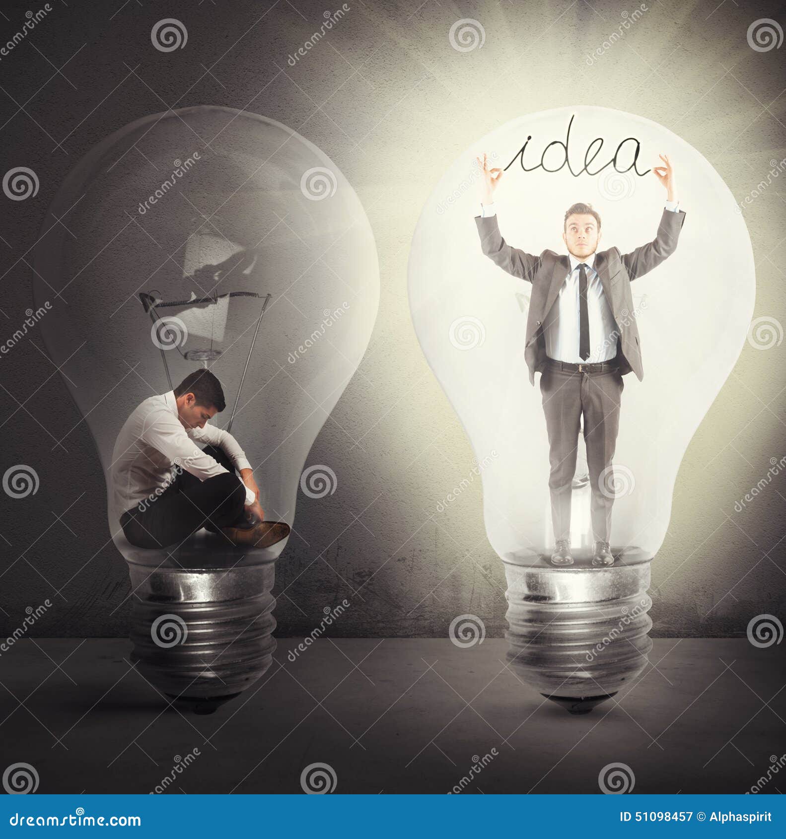 Businessman Suddenly an Idea Stock Image - Image of inspiration ...