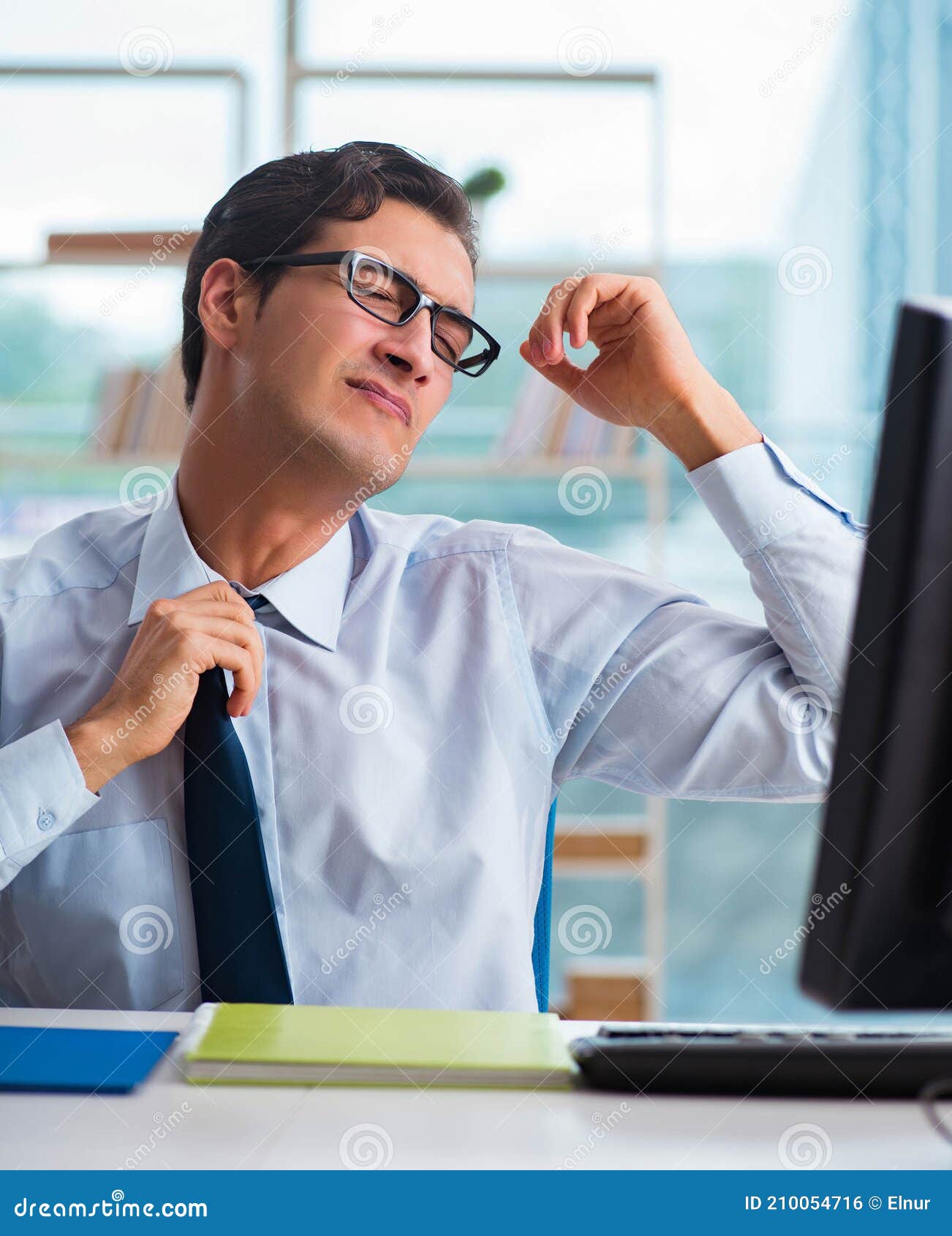 Businessman Suffering from Excessive Armpit Sweating Stock Photo ...