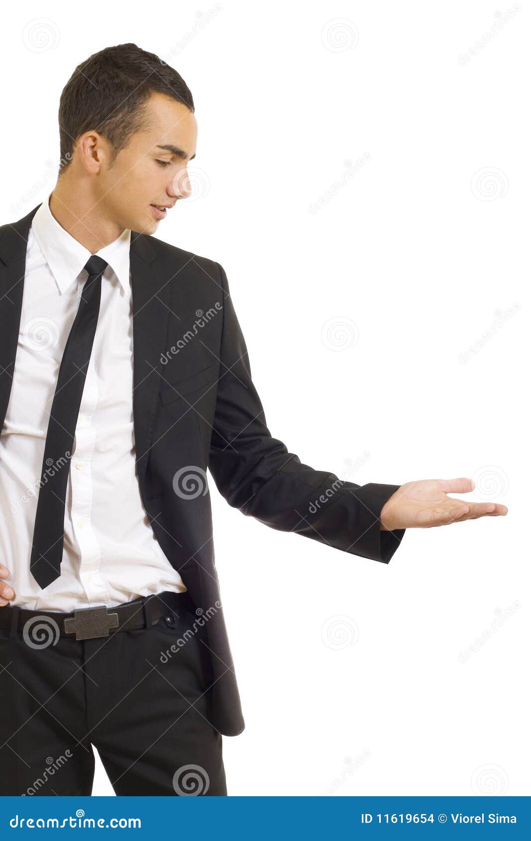 Businessman in Suit Doing a Presentation Stock Photo - Image of work ...