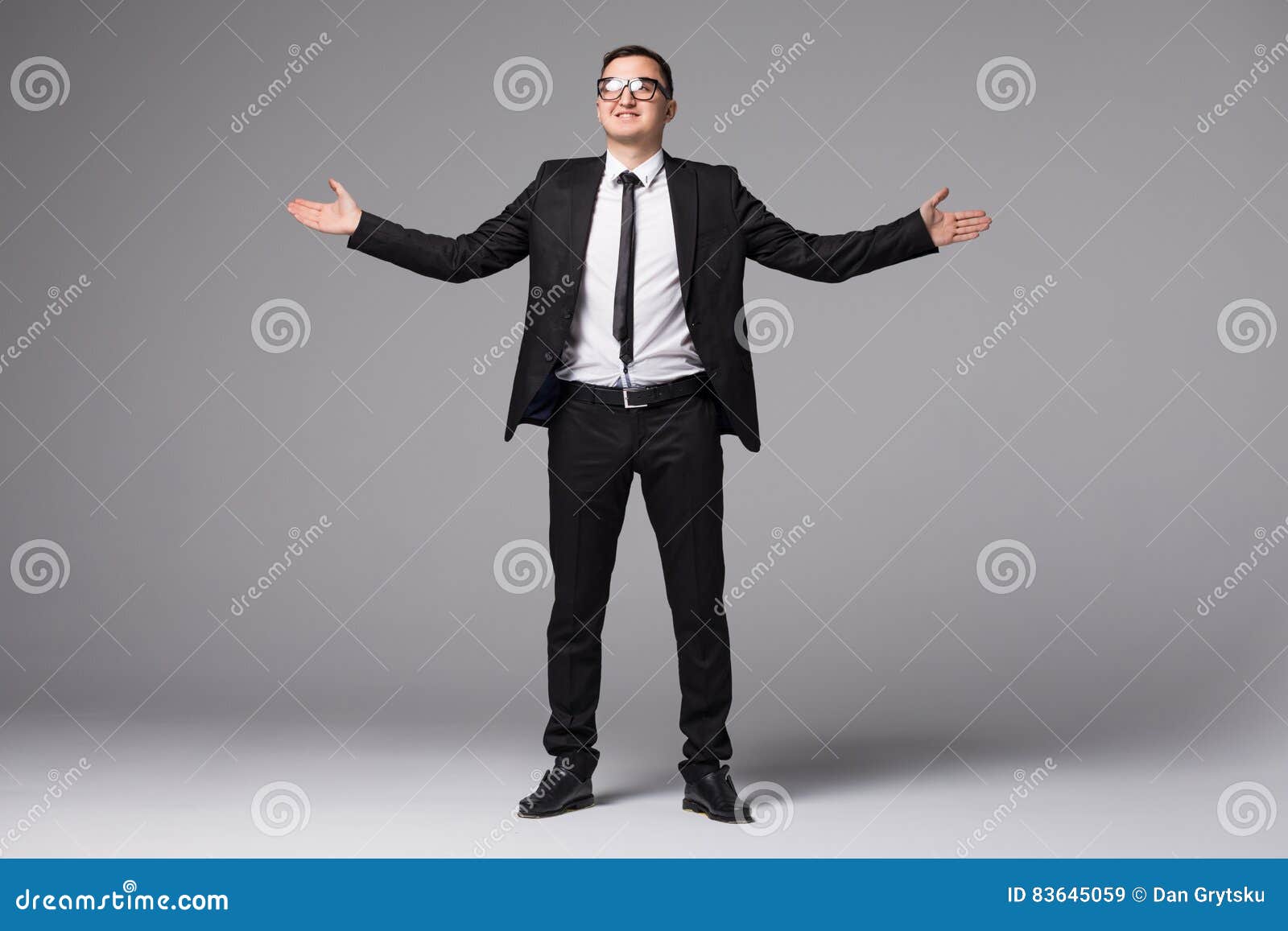 Businessman in Suit Hands Raised Up Stock Image - Image of formal ...