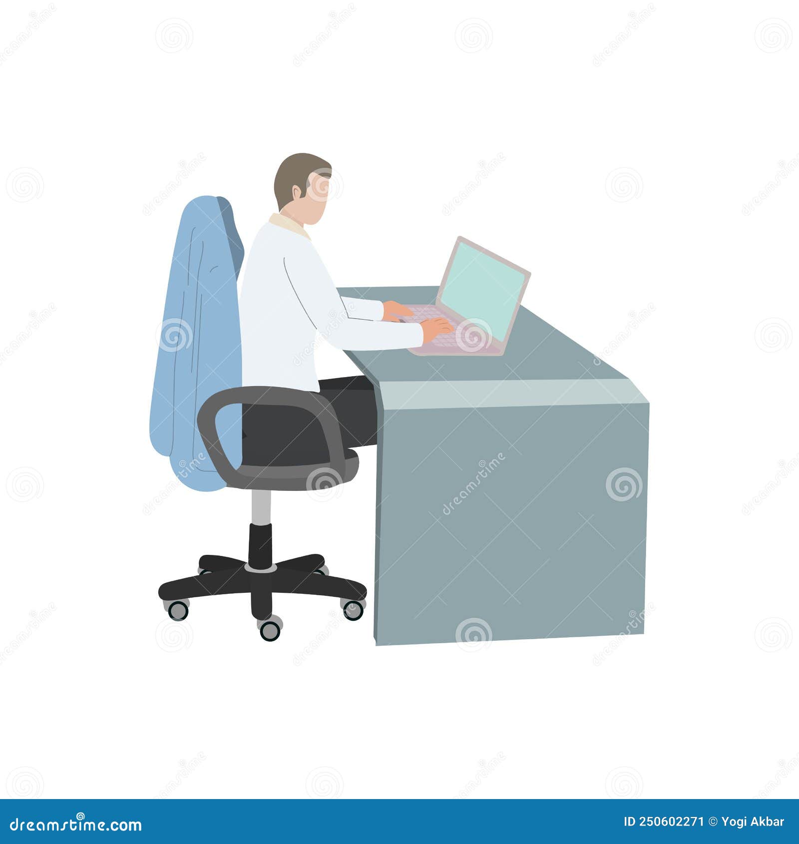 Businessman in a Suit Looking at the Screen and Thinking about Solving ...