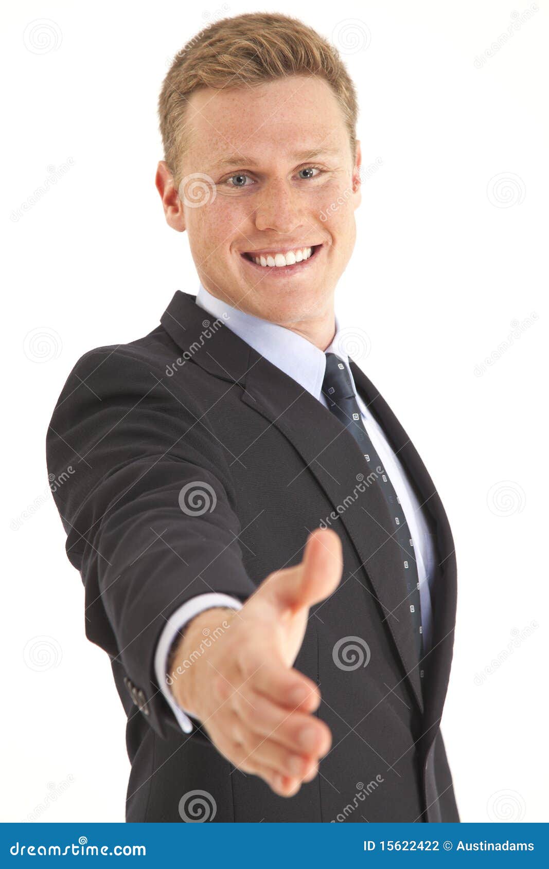 Businessman In Suit Ready For Handshake Stock Photo - Image of happy ...