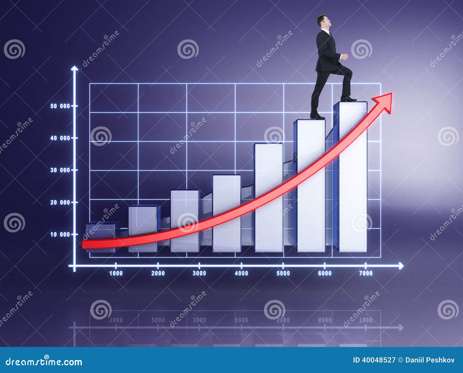 Businessman in Suit Rising Up Stock Illustration - Illustration of ...