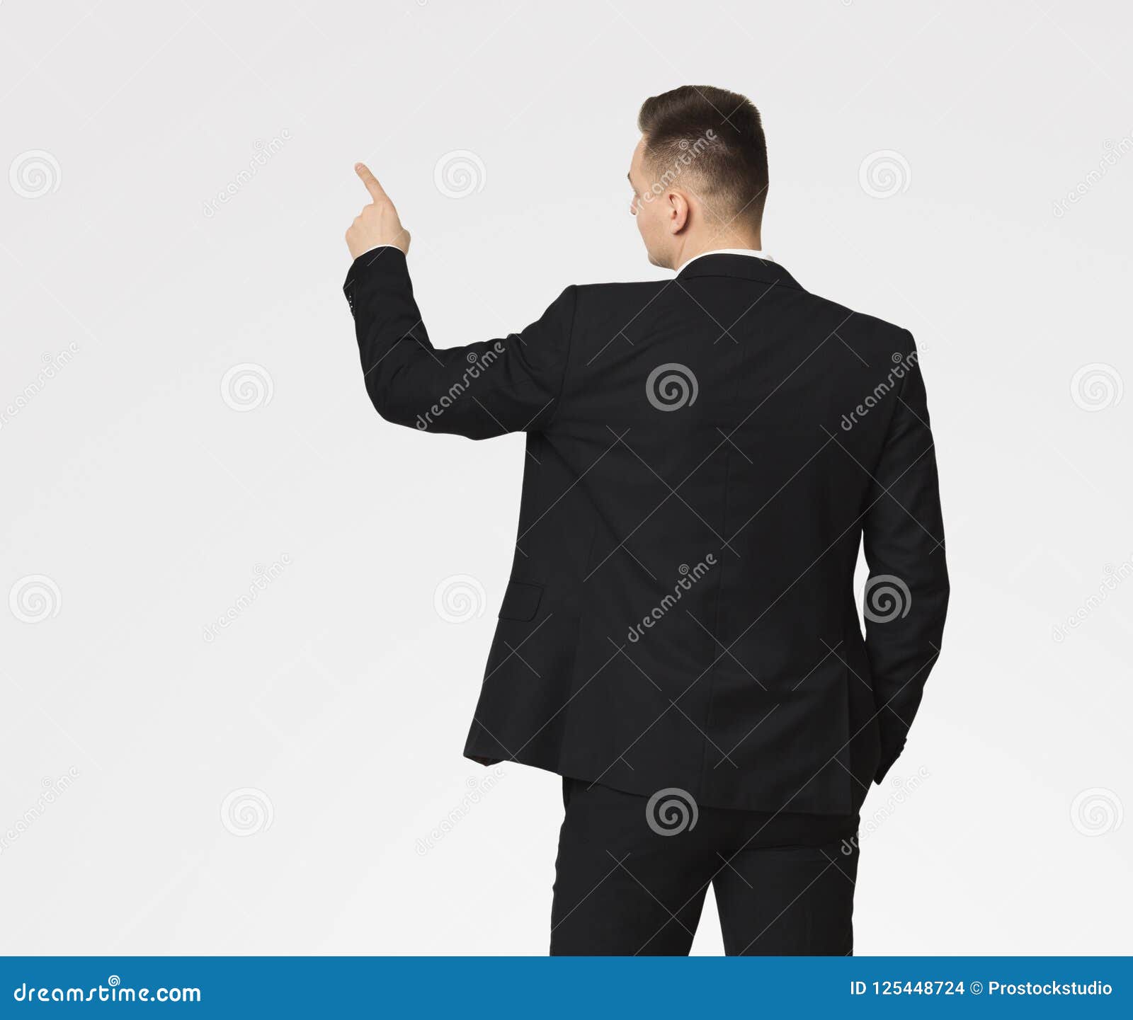 Businessman in Suit Working with Digital Virtual Screen Stock Photo ...