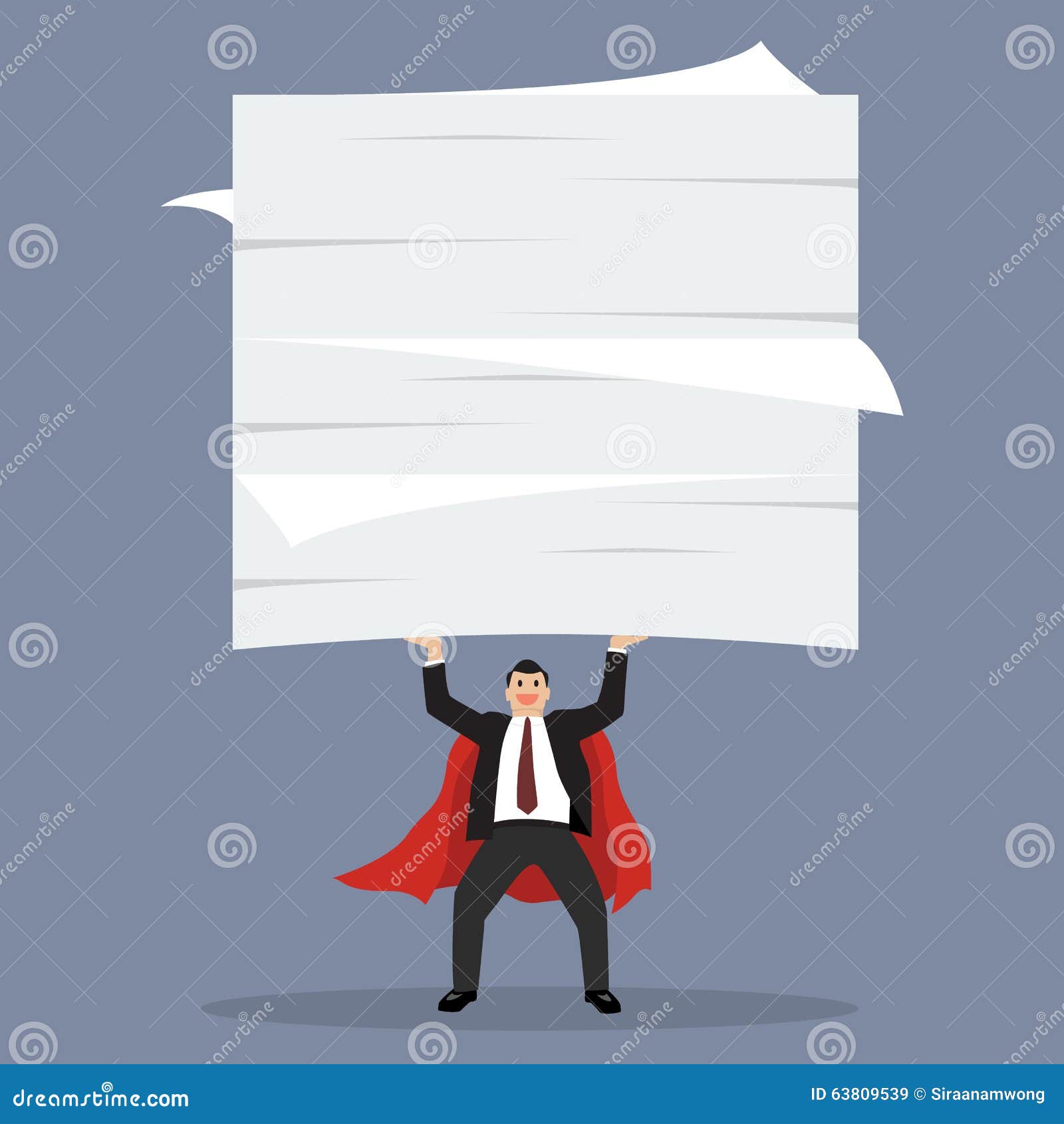 Superhero Lifting Heavy Box Vector Illustration | CartoonDealer.com ...