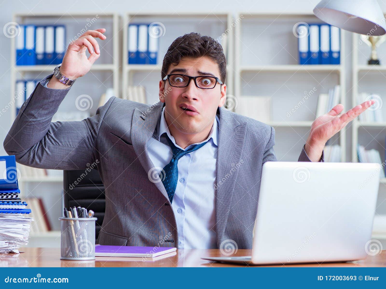 Businessman Sweating Excessively Smelling Bad in Office at Workp Stock ...