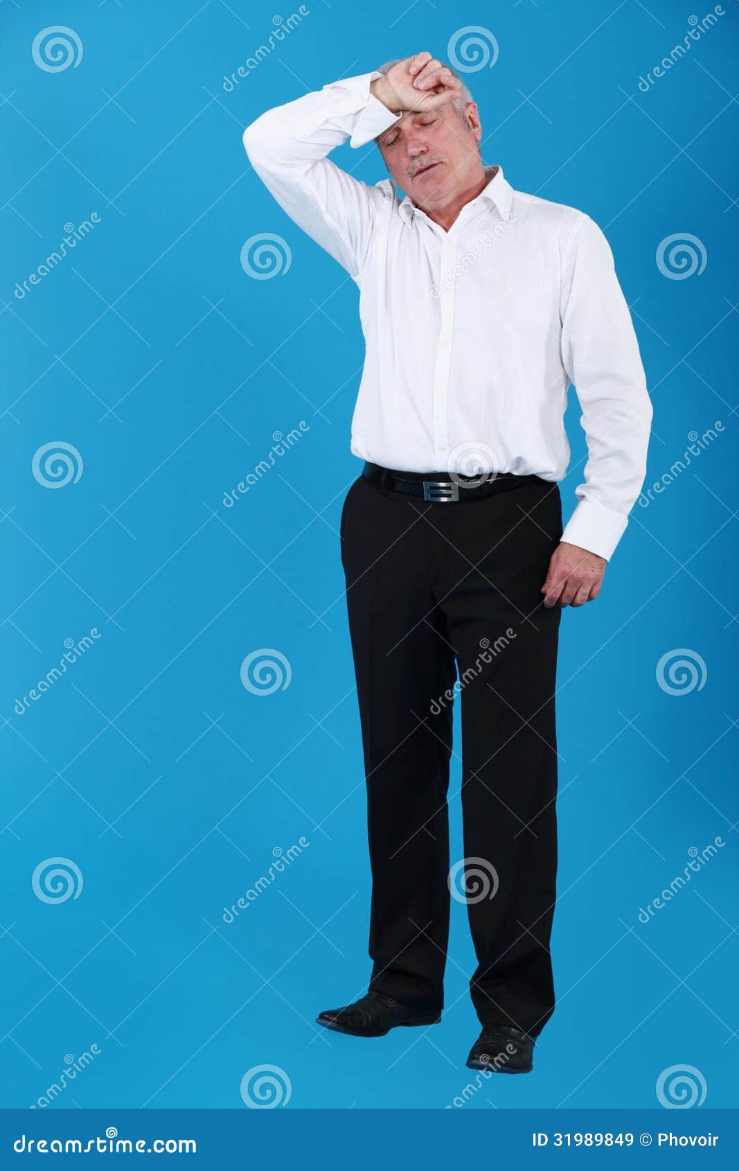Businessman sweating. stock image. Image of overload - 31989849