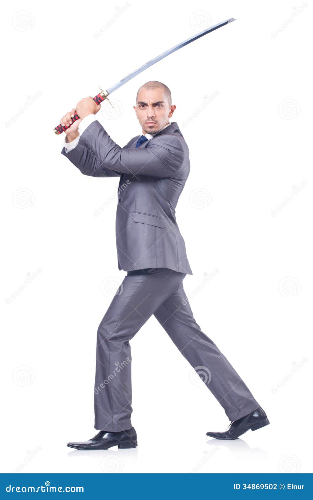 Businessman with sword stock photo. Image of conflict - 34869502
