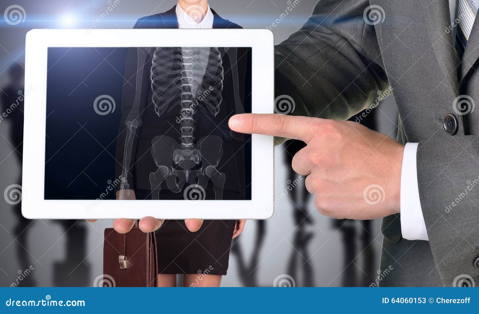 Businessman with tablet stock image. Image of attractive - 64060153