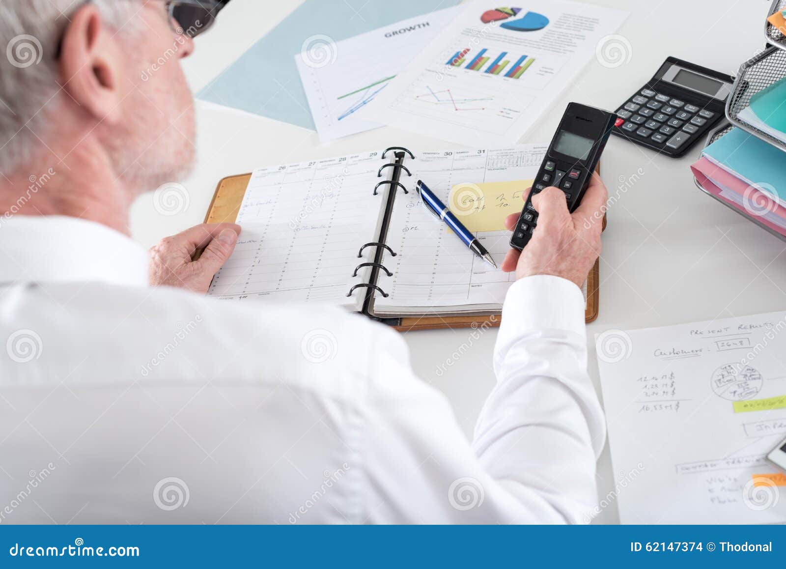 Businessman Taking an Appointment Stock Photo - Image of appointment ...