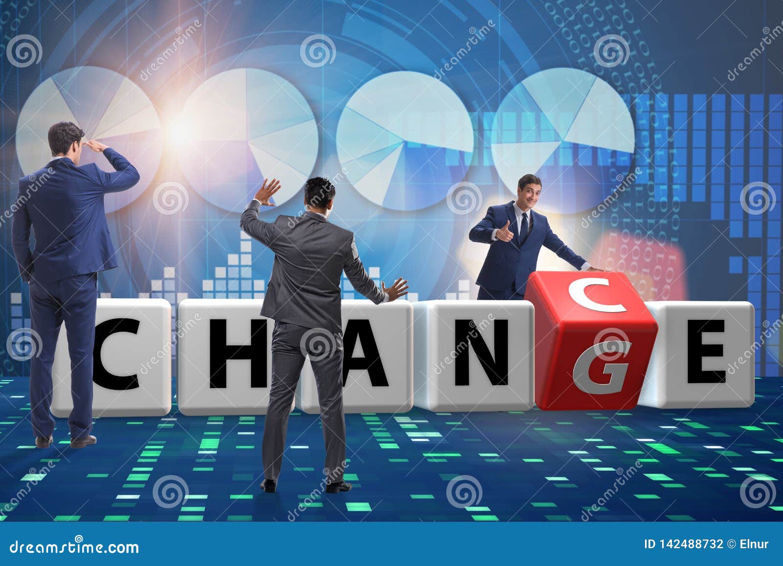 The Businessman Taking Chance for Change Stock Photo - Image of ...