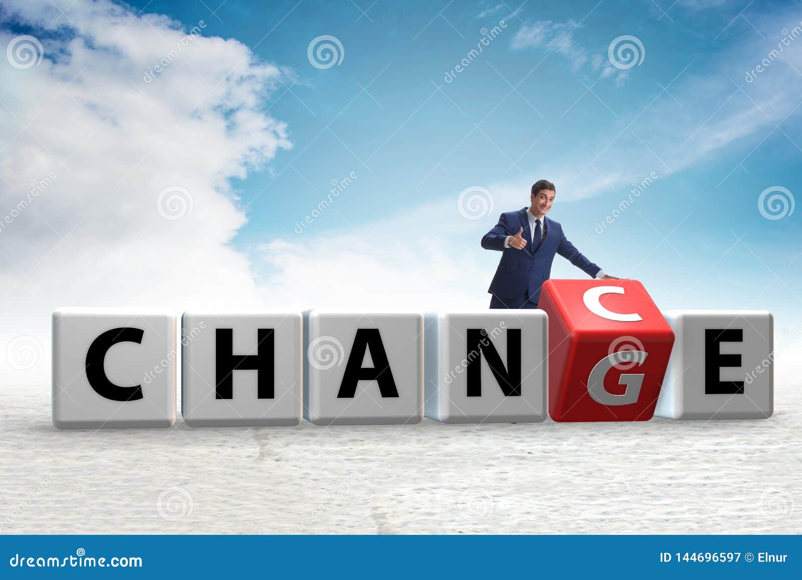 The Businessman Taking Chance for Change Stock Image - Image of ...