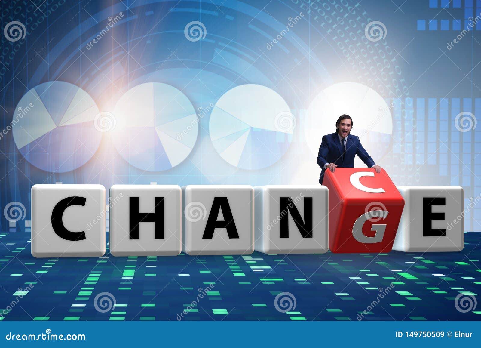 Businessman Taking Chance for Change Stock Image - Image of improvement ...