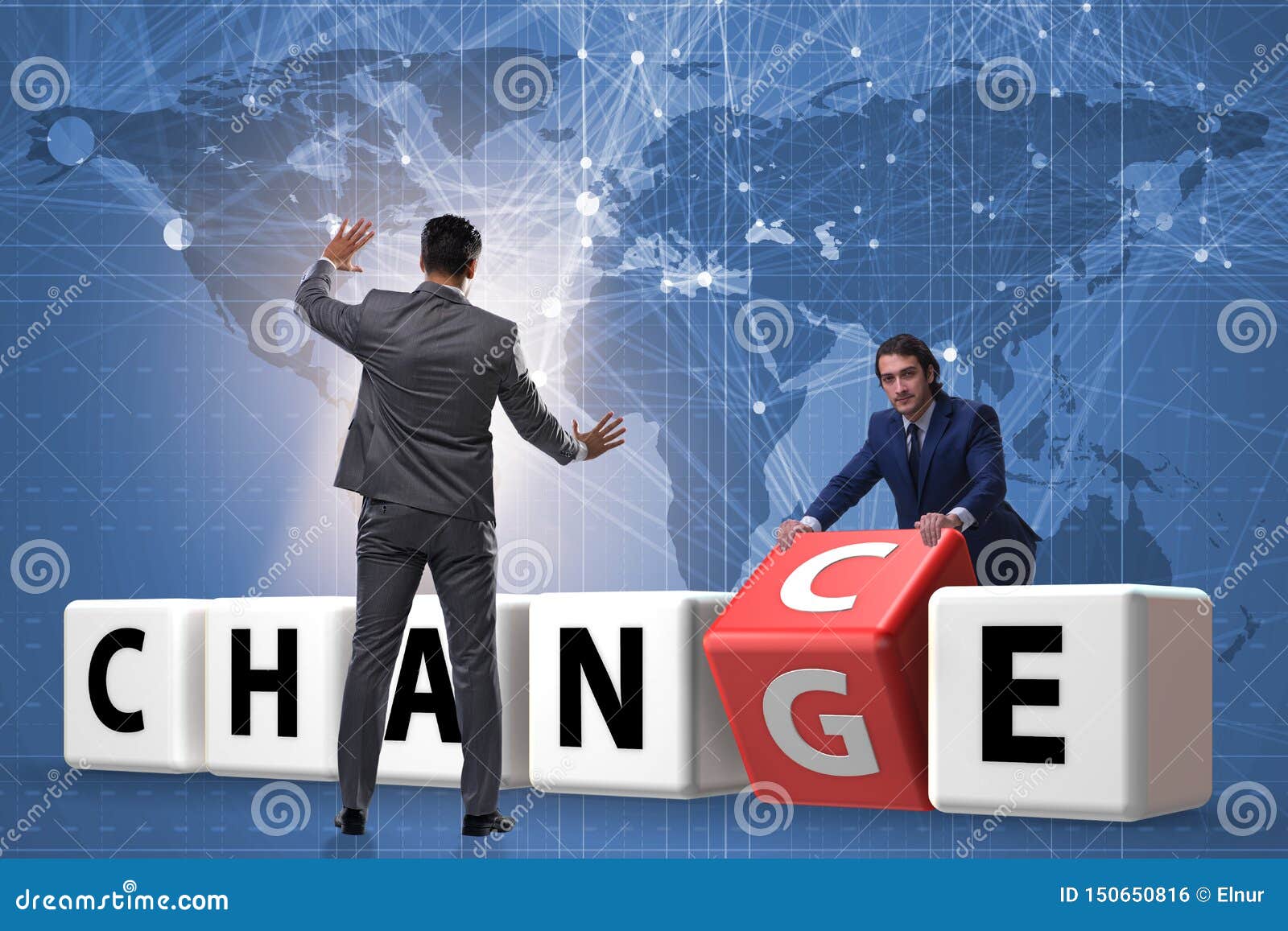 The Businessman Taking Chance for Change Stock Photo - Image of ...