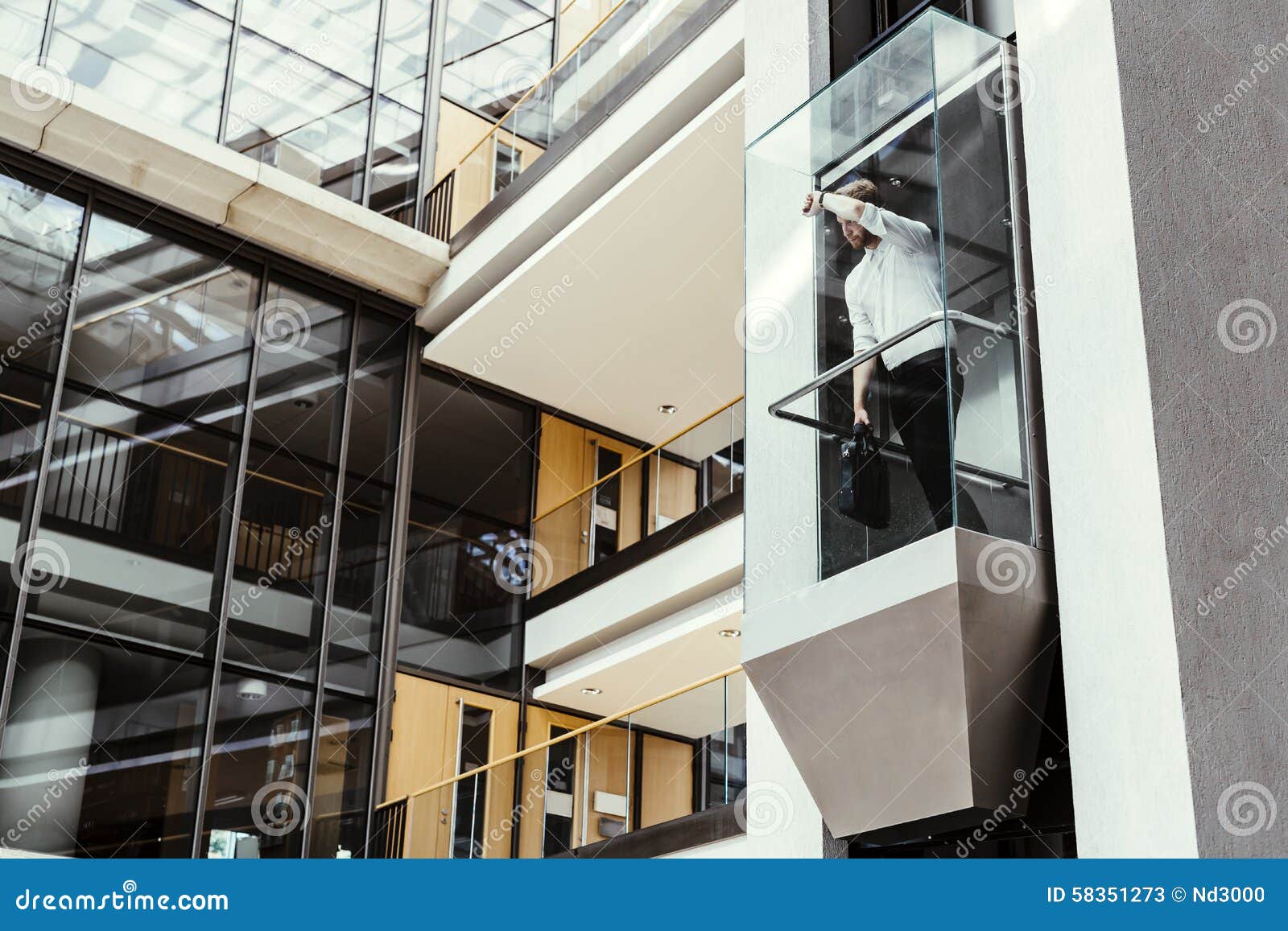 Businessman Taking the Elevator Stock Image - Image of businessmen ...