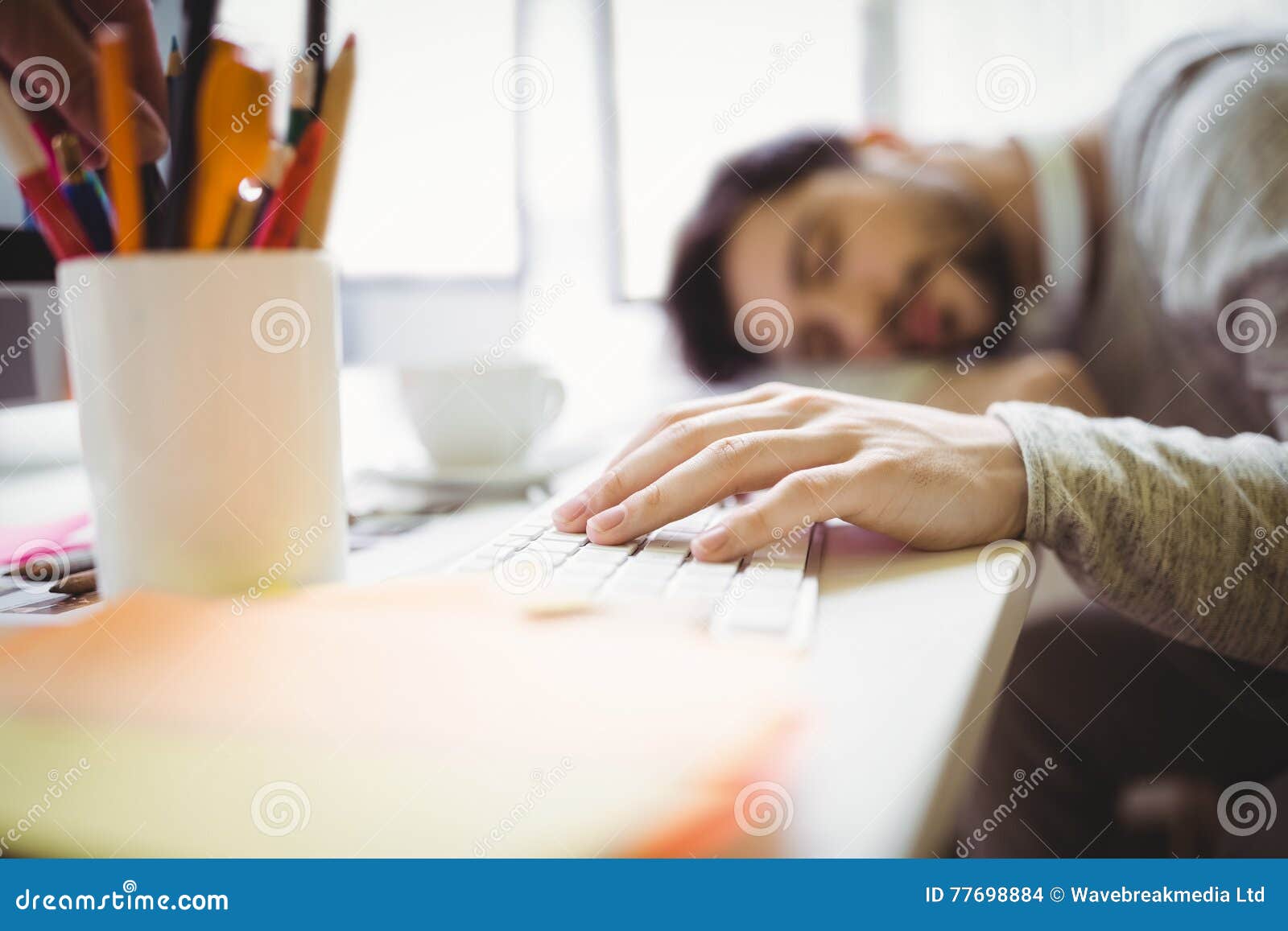 Businessman Taking Nap in Office Stock Photo - Image of career, focus ...