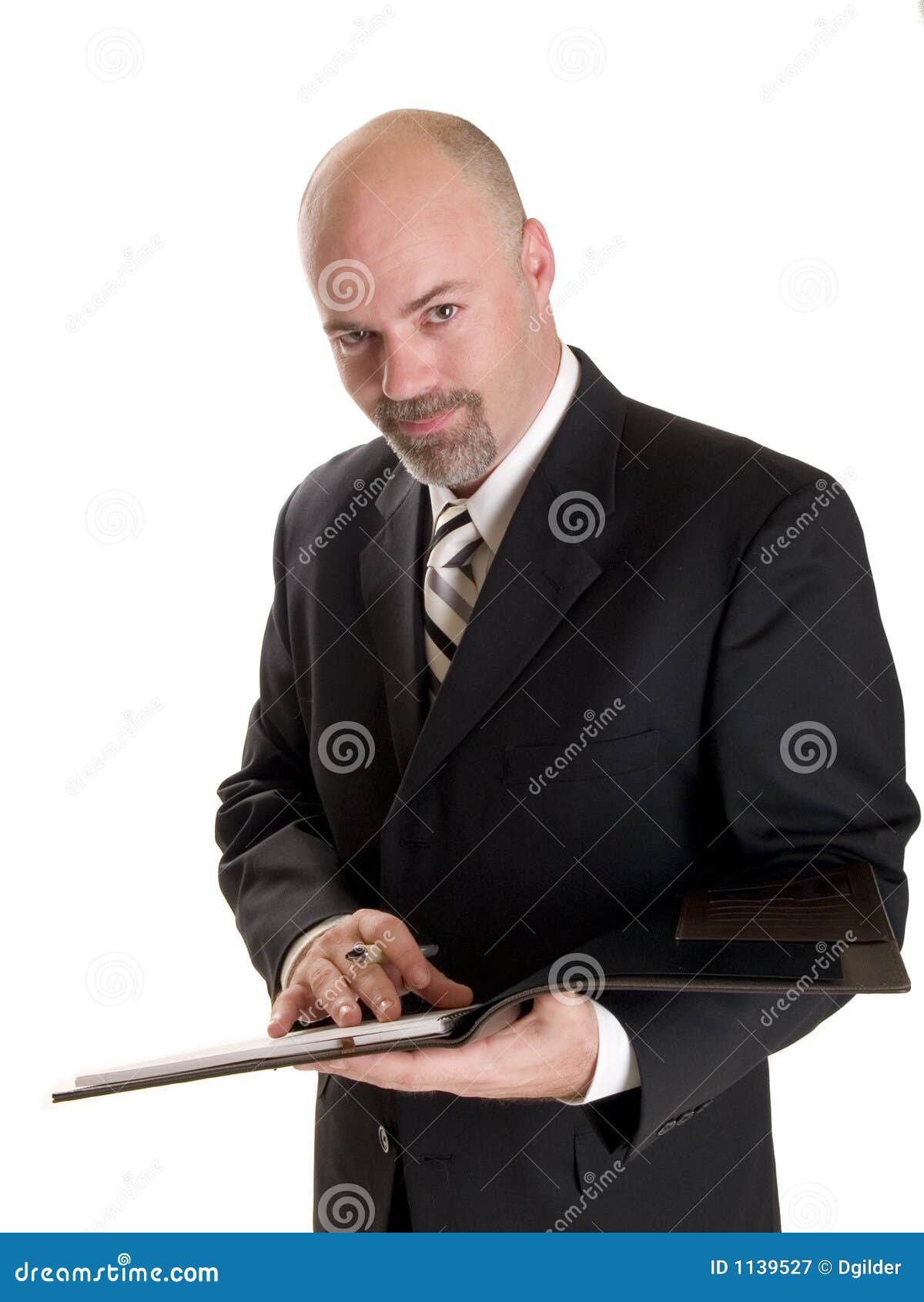 Businessman taking notes stock image. Image of attorney - 1139527