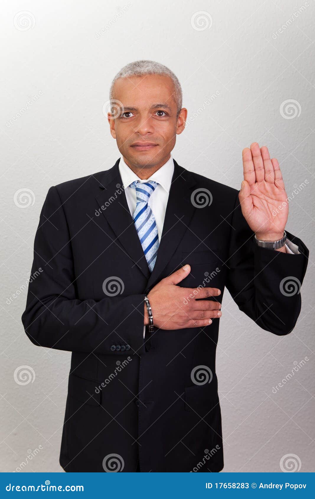 Businessman Taking Oath stock image. Image of male, client - 17658283