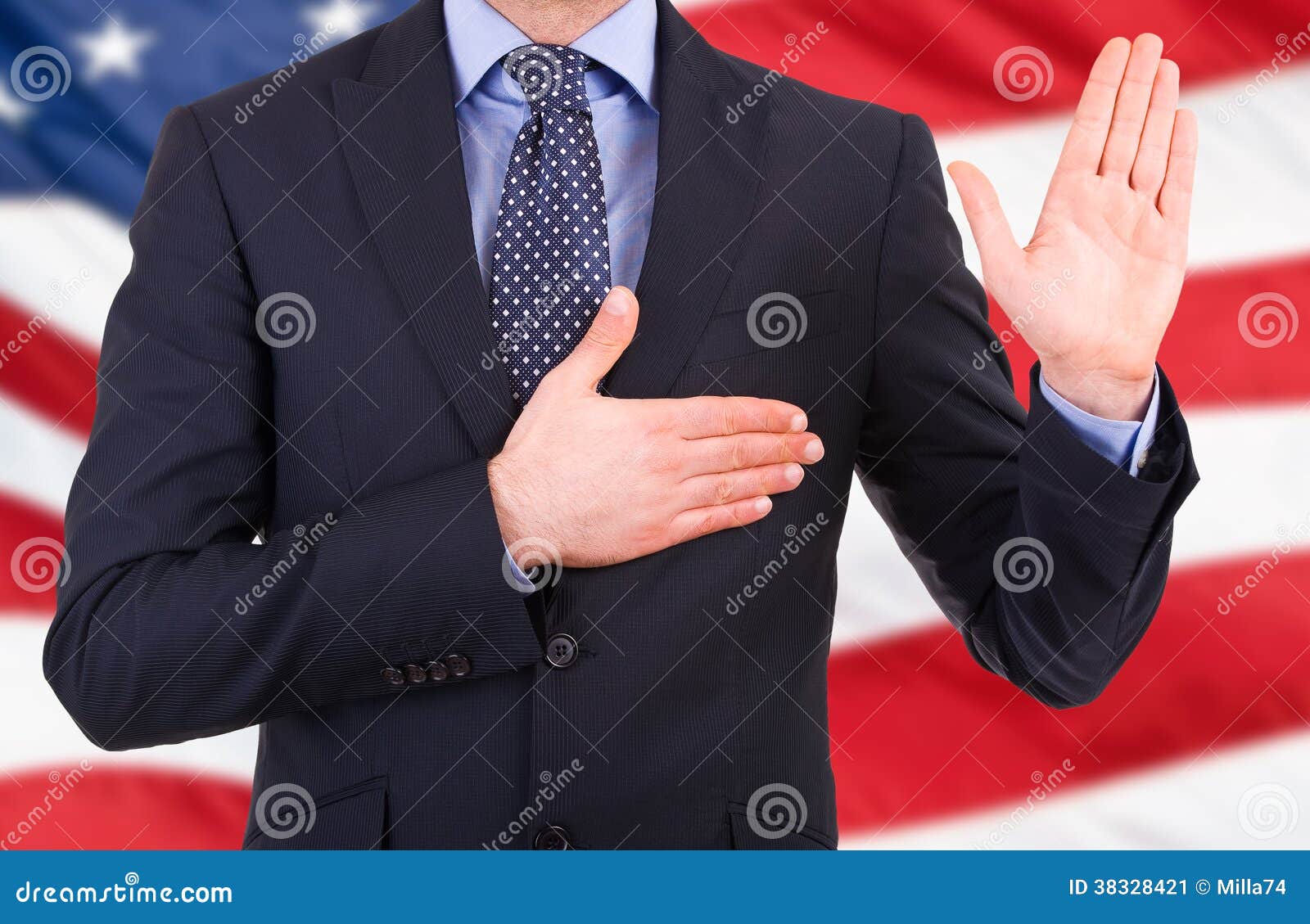Businessman taking oath. stock image. Image of people - 38328421