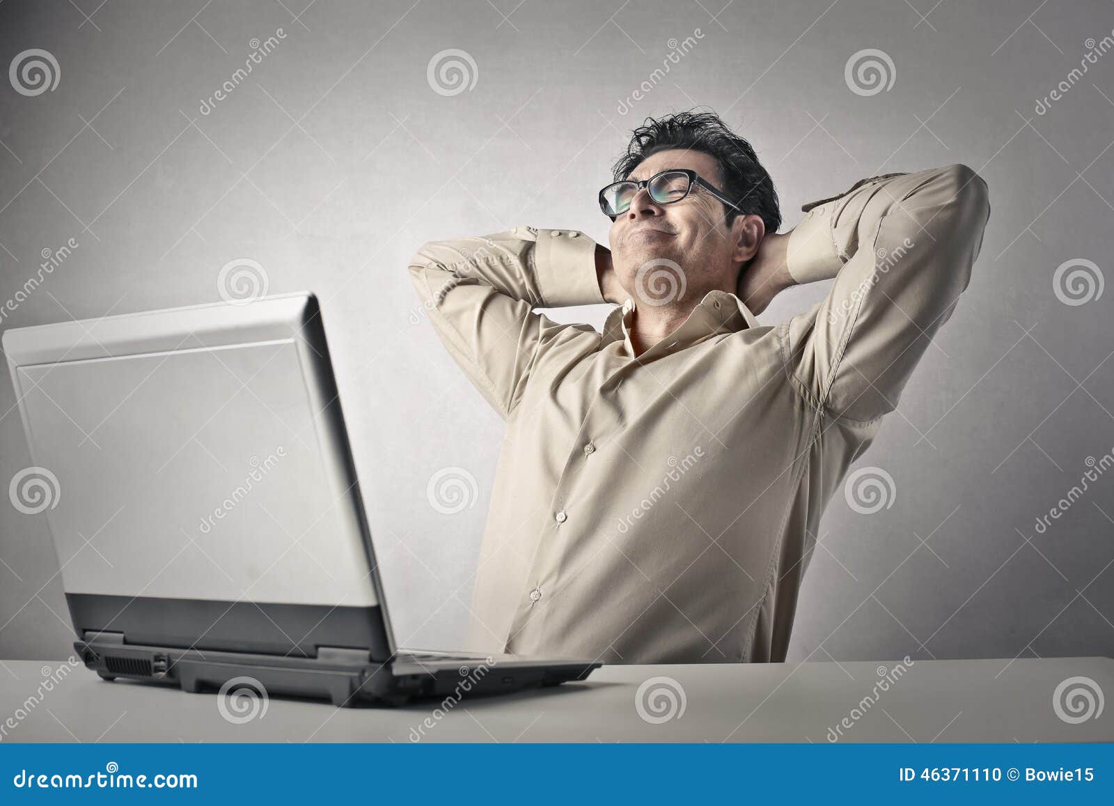 Businessman Taking a Pause from Work Stock Photo - Image of businessman ...