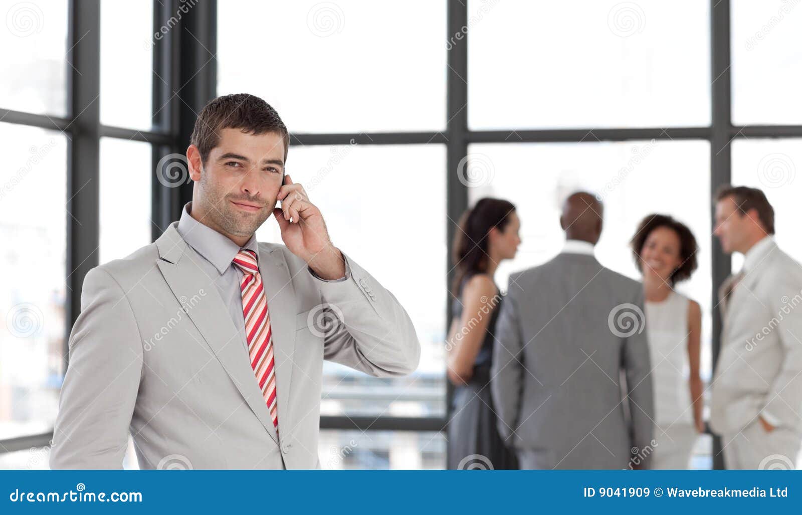 Businessman Taking on the Phone Stock Image - Image of company, adult ...
