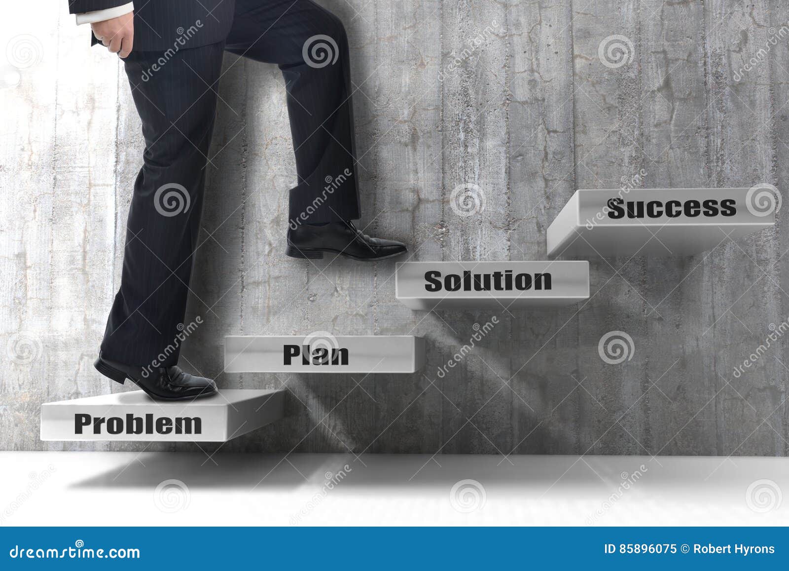 Businessman Taking Steps To Success Stock Image - Image of climb ...