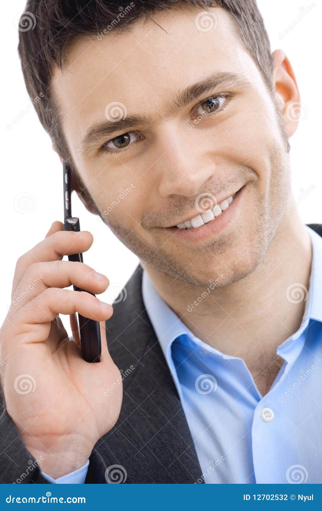 Businessman Taling on Mobile Phone Stock Photo - Image of ...