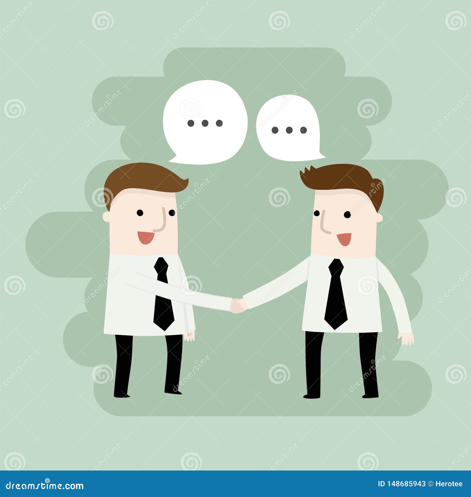 Businessman Talking with Partner Stock Vector - Illustration of speech ...