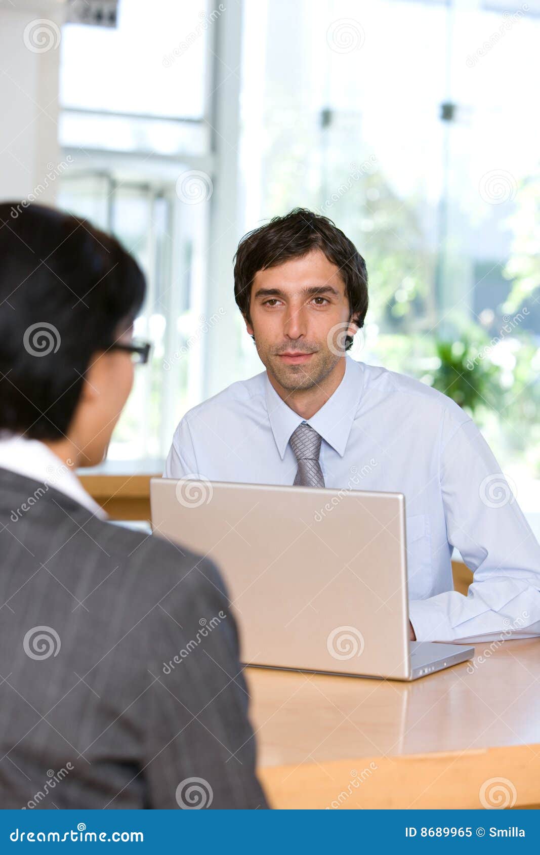 Businessman Talking To Client Stock Image - Image of conference ...