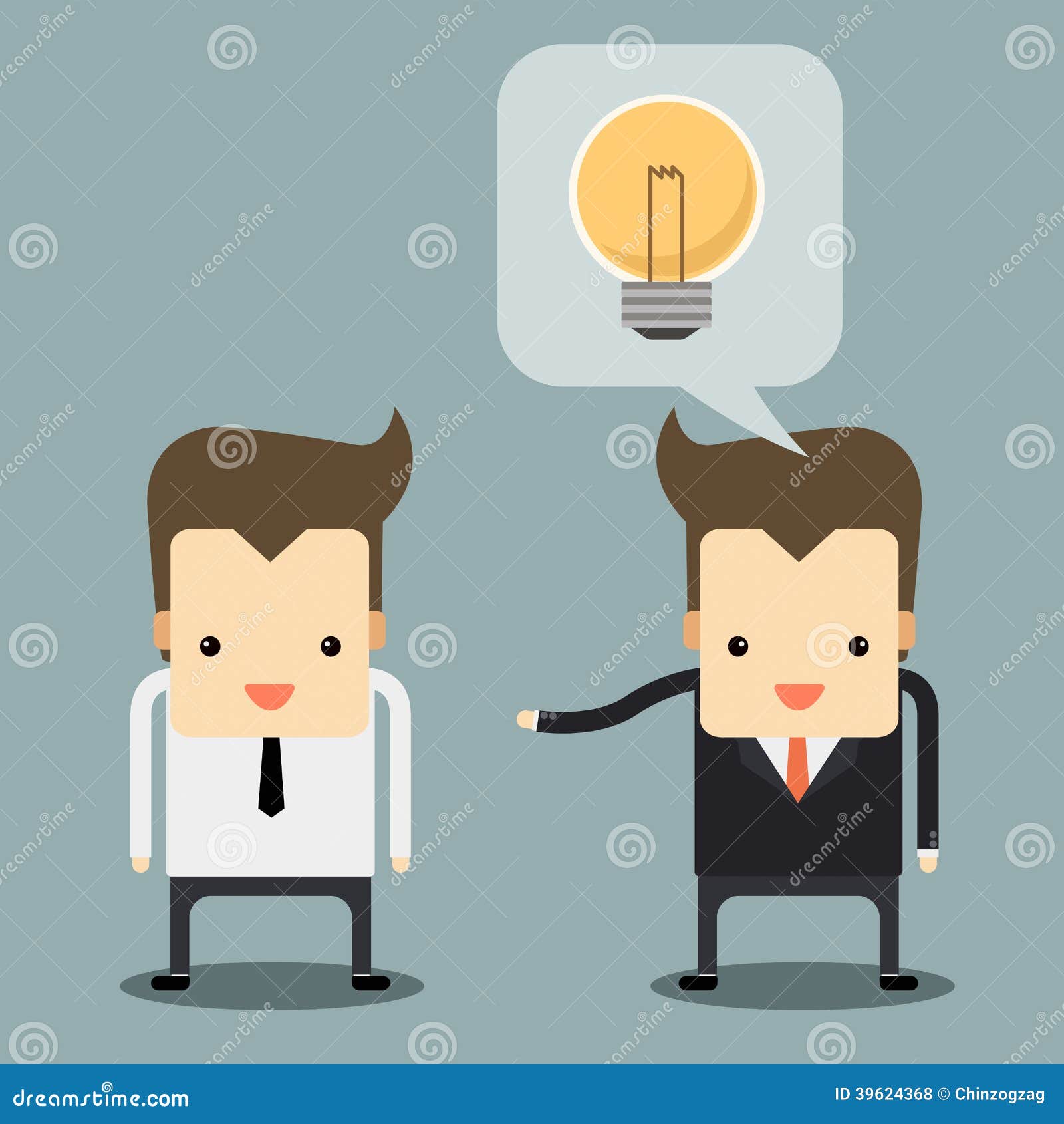 Businessman talking stock vector. Illustration of businessteam - 39624368