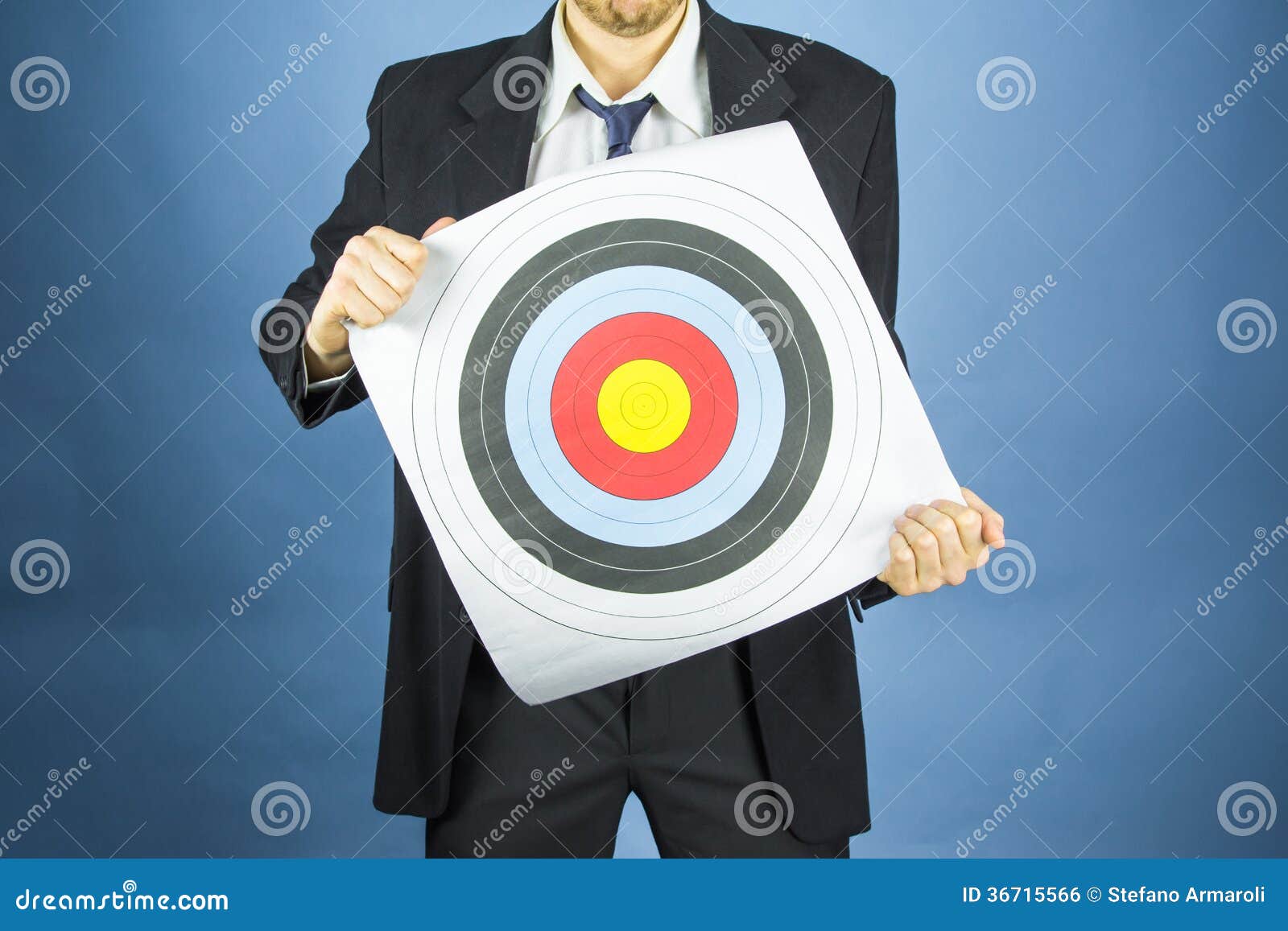 Businessman with target stock photo. Image of business - 36715566