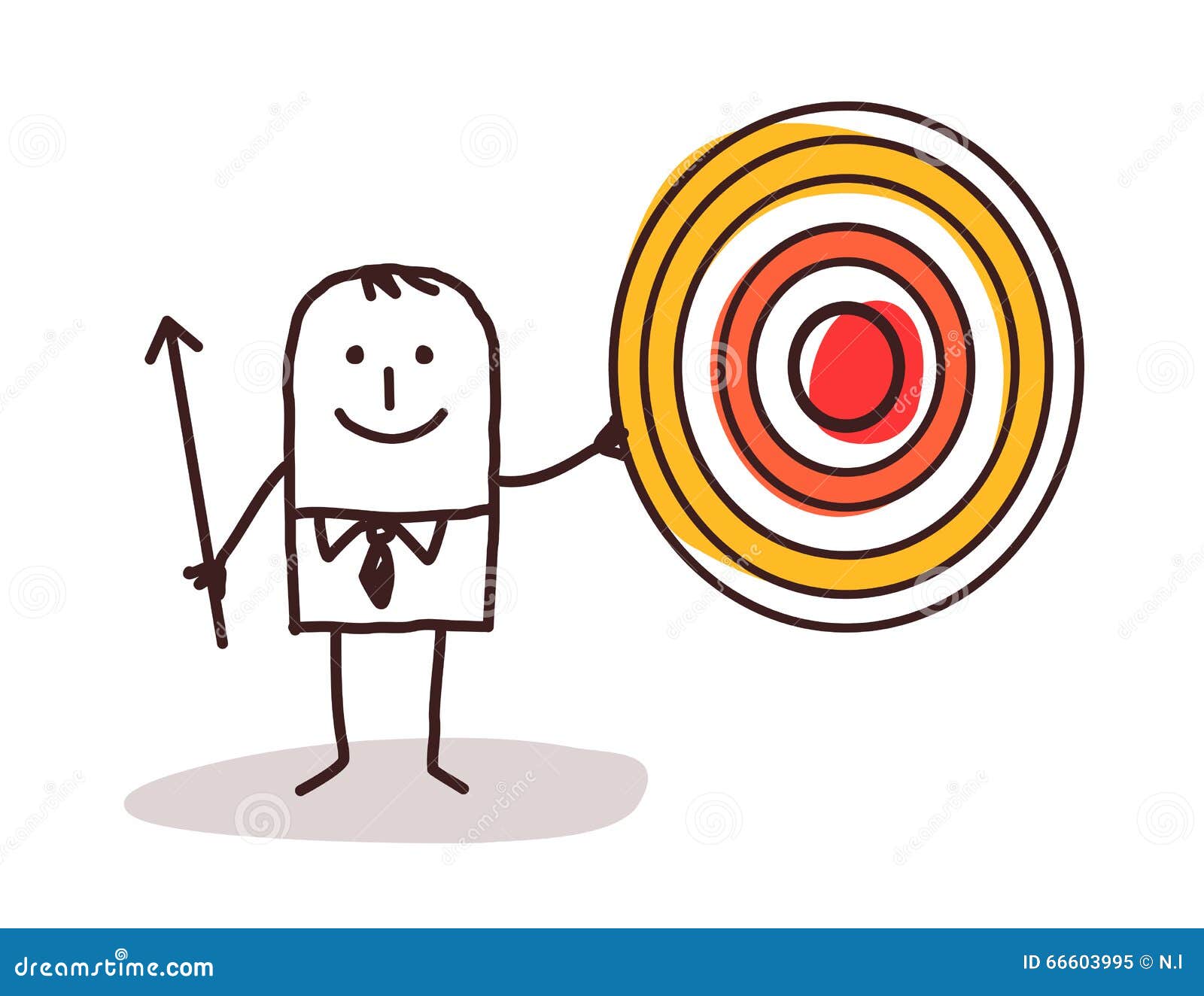 Businessman and target stock vector. Illustration of human - 66603995