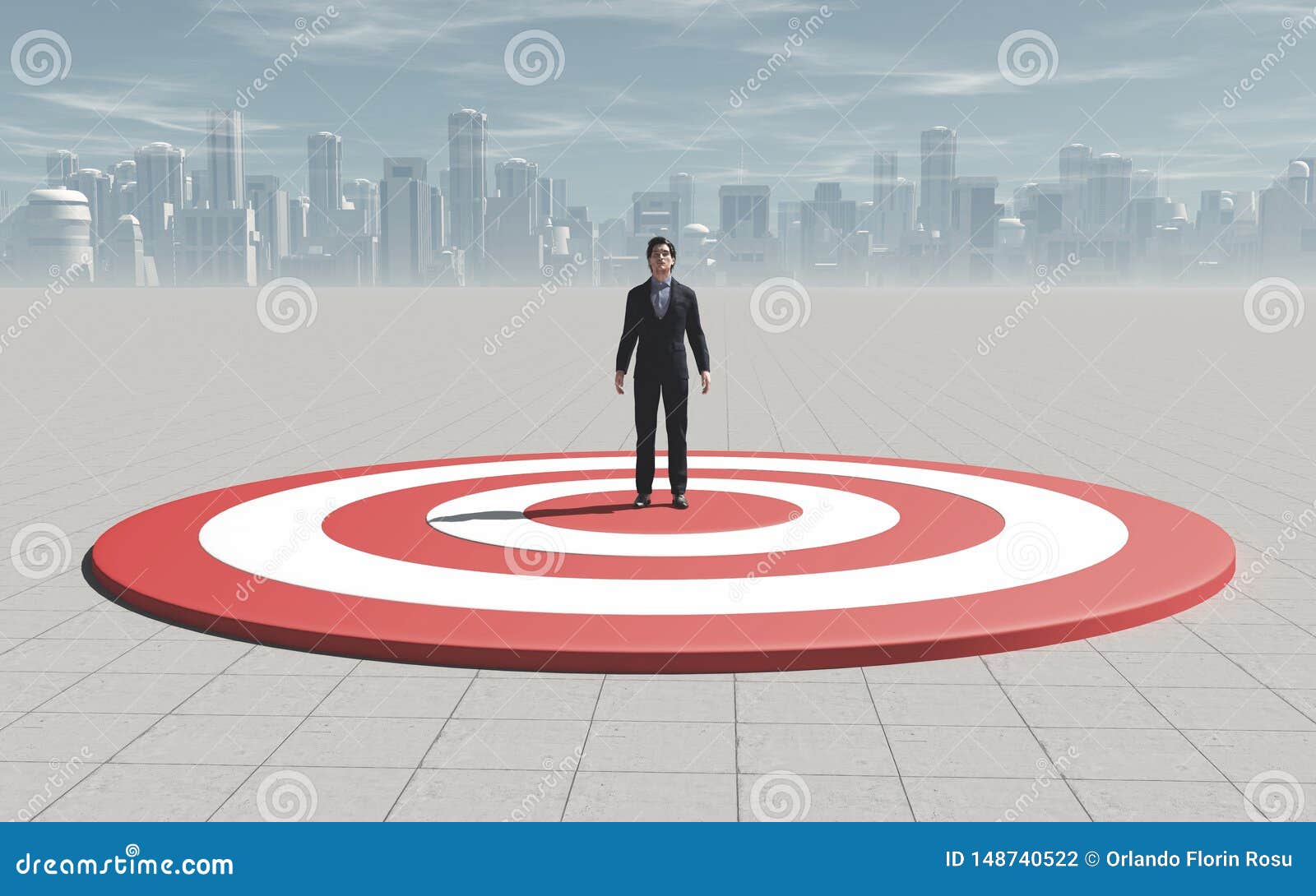 Businessman Target. this is a 3d Render Stock Illustration ...
