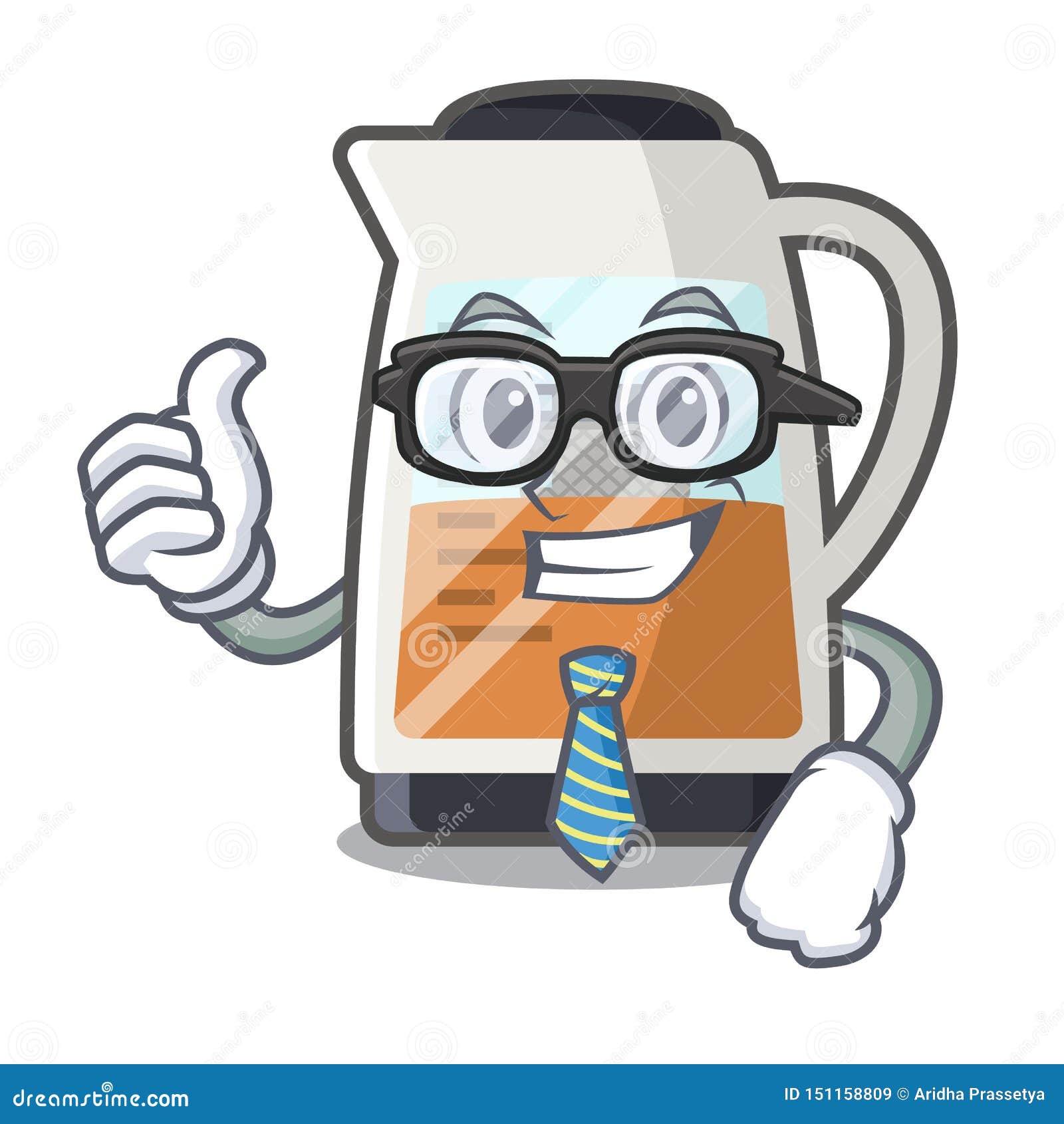 Businessman Tea Maker in the Cartoon Shape Stock Vector - Illustration ...