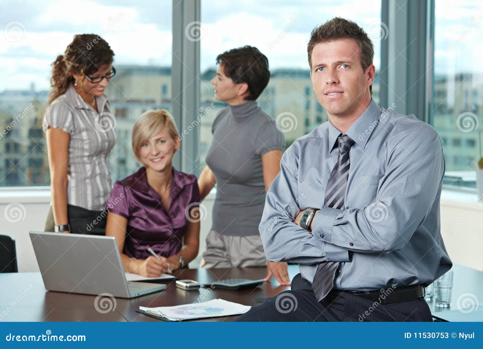 Businessman with team stock image. Image of busy, businessman - 11530753