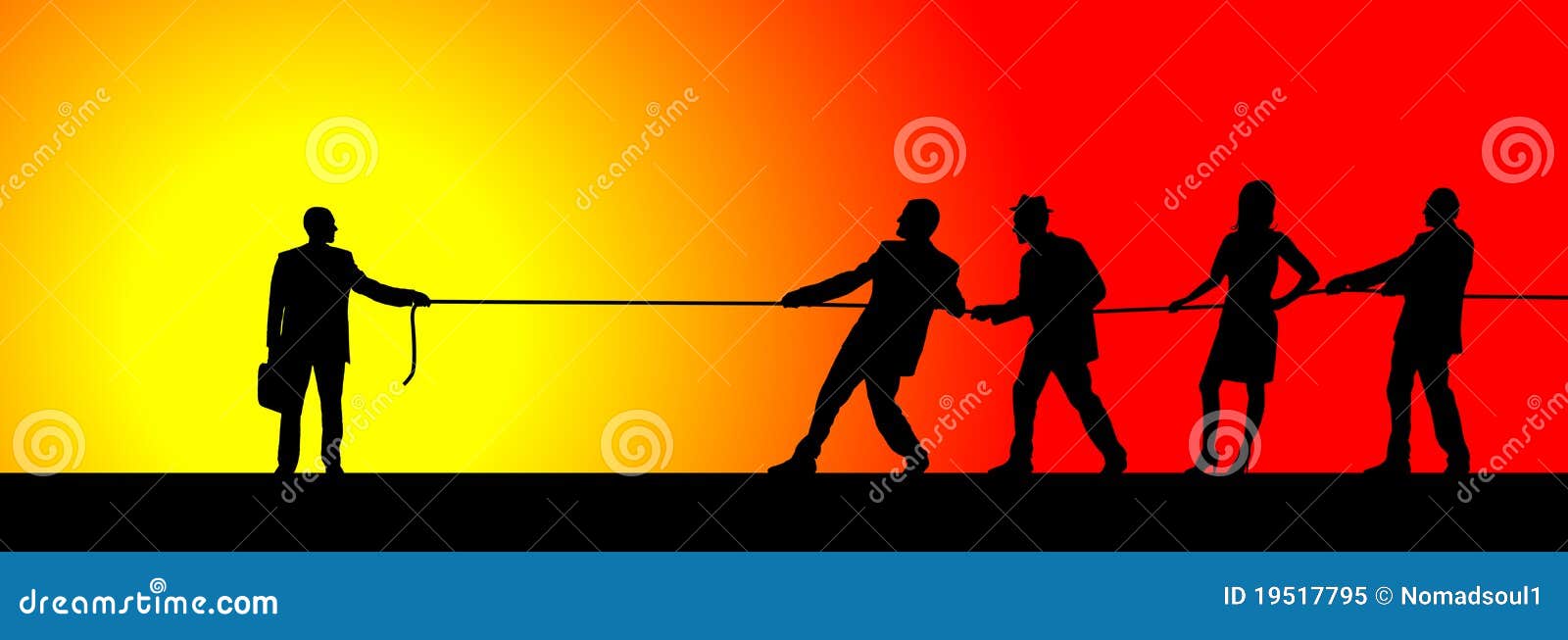 Team Pulling Heavy Weight. Obligations Vector Concept | CartoonDealer ...