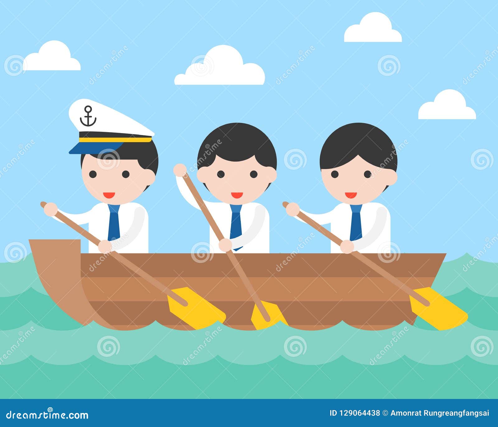 A Team Rowing A Snake Boat. Concept For Boat Racing In The Backwaters ...