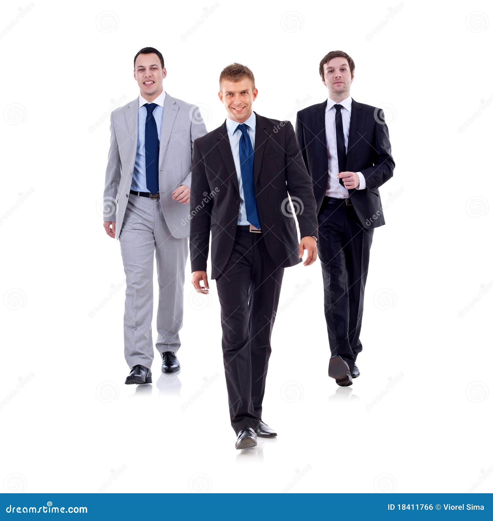 Businessman team walking stock photo. Image of chief - 18411766