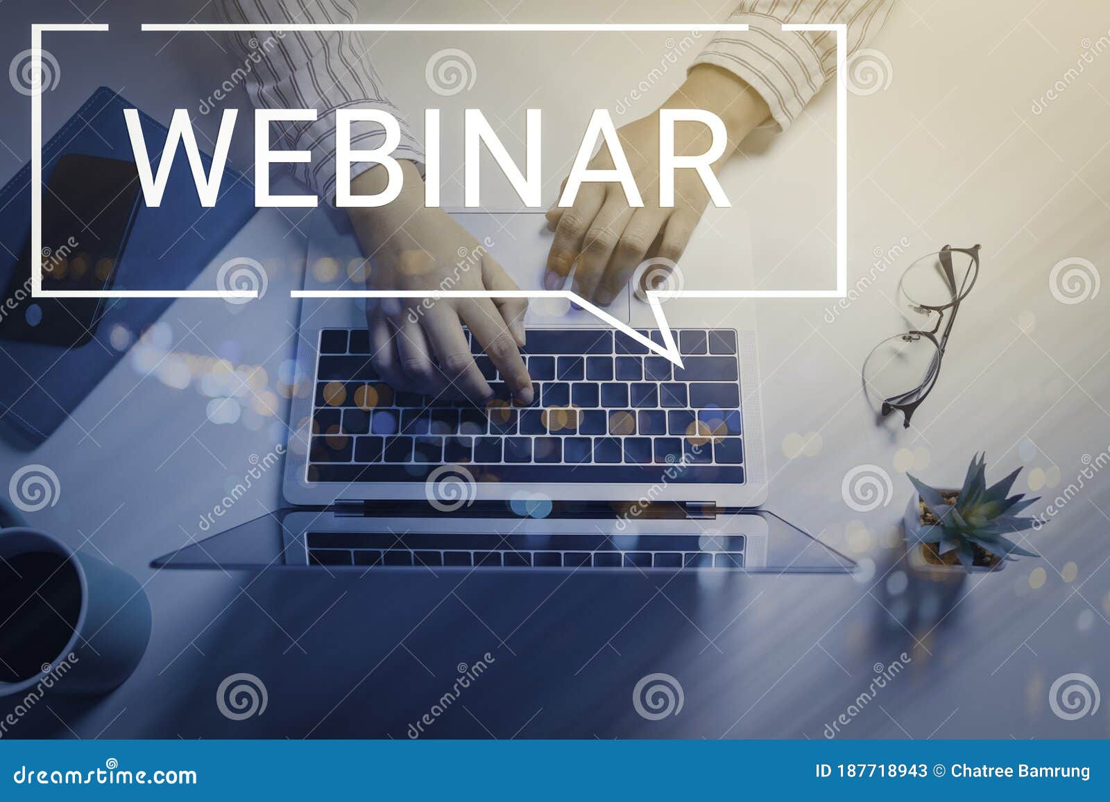 Businessman and Team Work Using a Laptop Computer with Webinar Stock ...