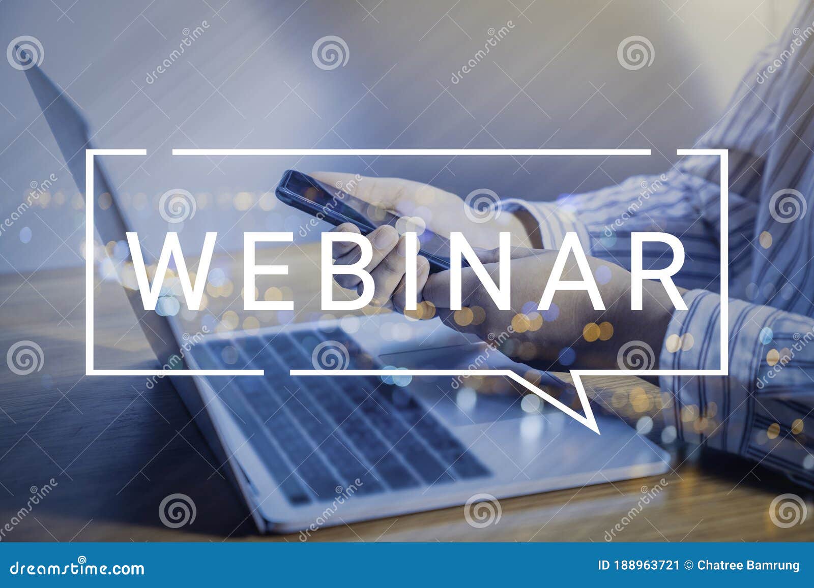 Businessman and Team Work Using a Laptop Computer with Webinar E ...