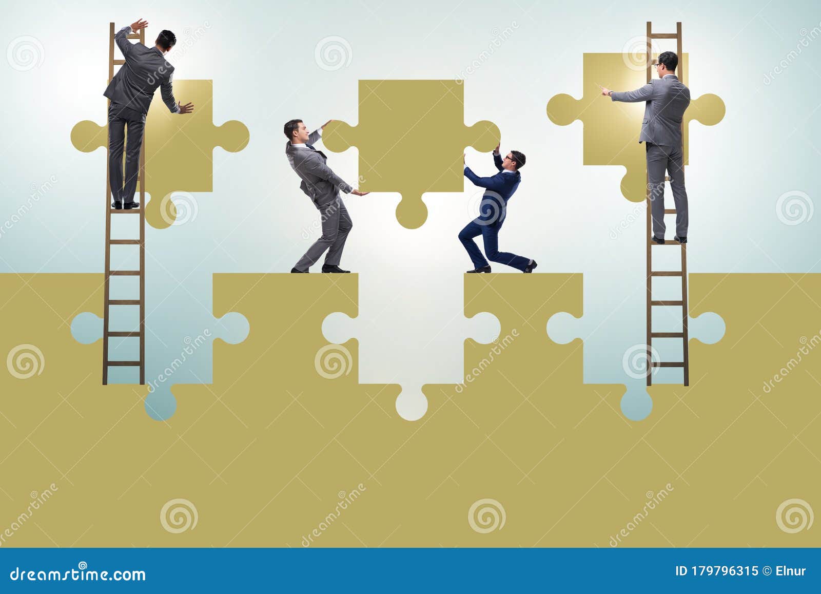 Businessman in Teamwork Concept with Jigsaw Puzzle Stock Image - Image ... Businessman in Teamwork Concept with Jigsaw Puzzle Stock Image - Image ...