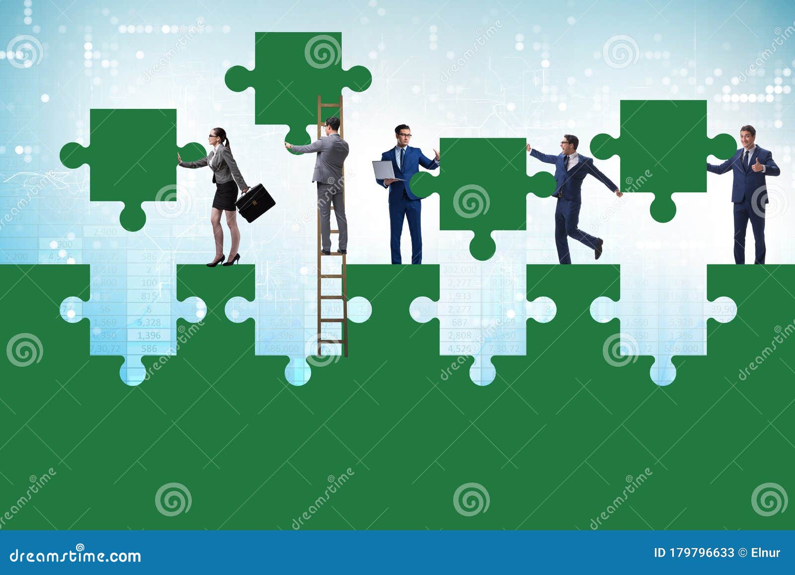 Businessman in Teamwork Concept with Jigsaw Puzzle Stock Image - Image ... Businessman in Teamwork Concept with Jigsaw Puzzle Stock Image - Image ...