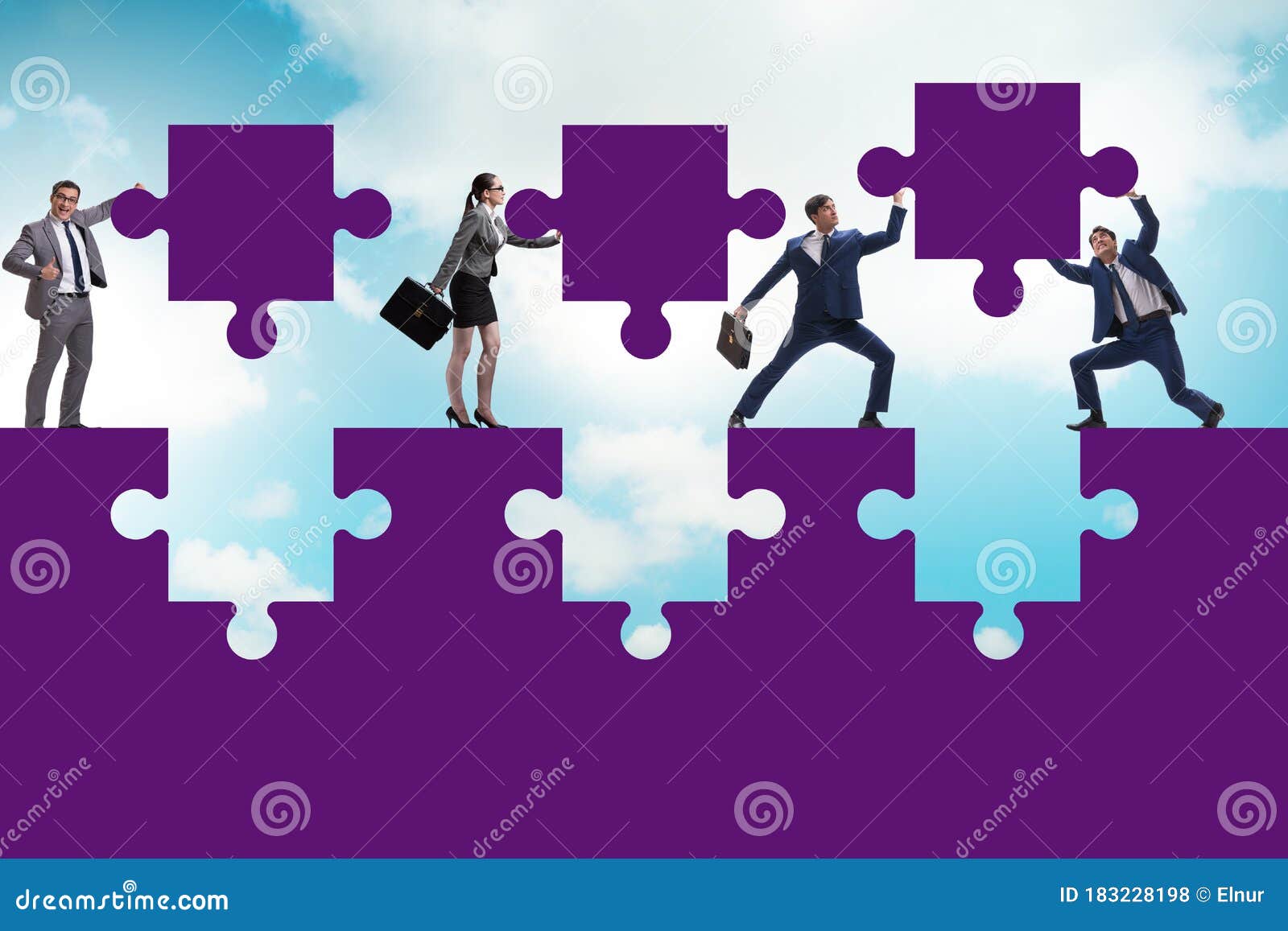 Businessman in Teamwork Concept with Jigsaw Puzzle Stock Photo - Image ... Businessman in Teamwork Concept with Jigsaw Puzzle Stock Photo - Image ...