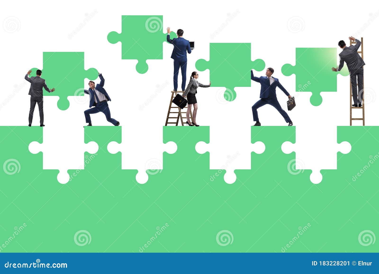 Businessman in Teamwork Concept with Jigsaw Puzzle Stock Image - Image ... Businessman in Teamwork Concept with Jigsaw Puzzle Stock Image - Image ...