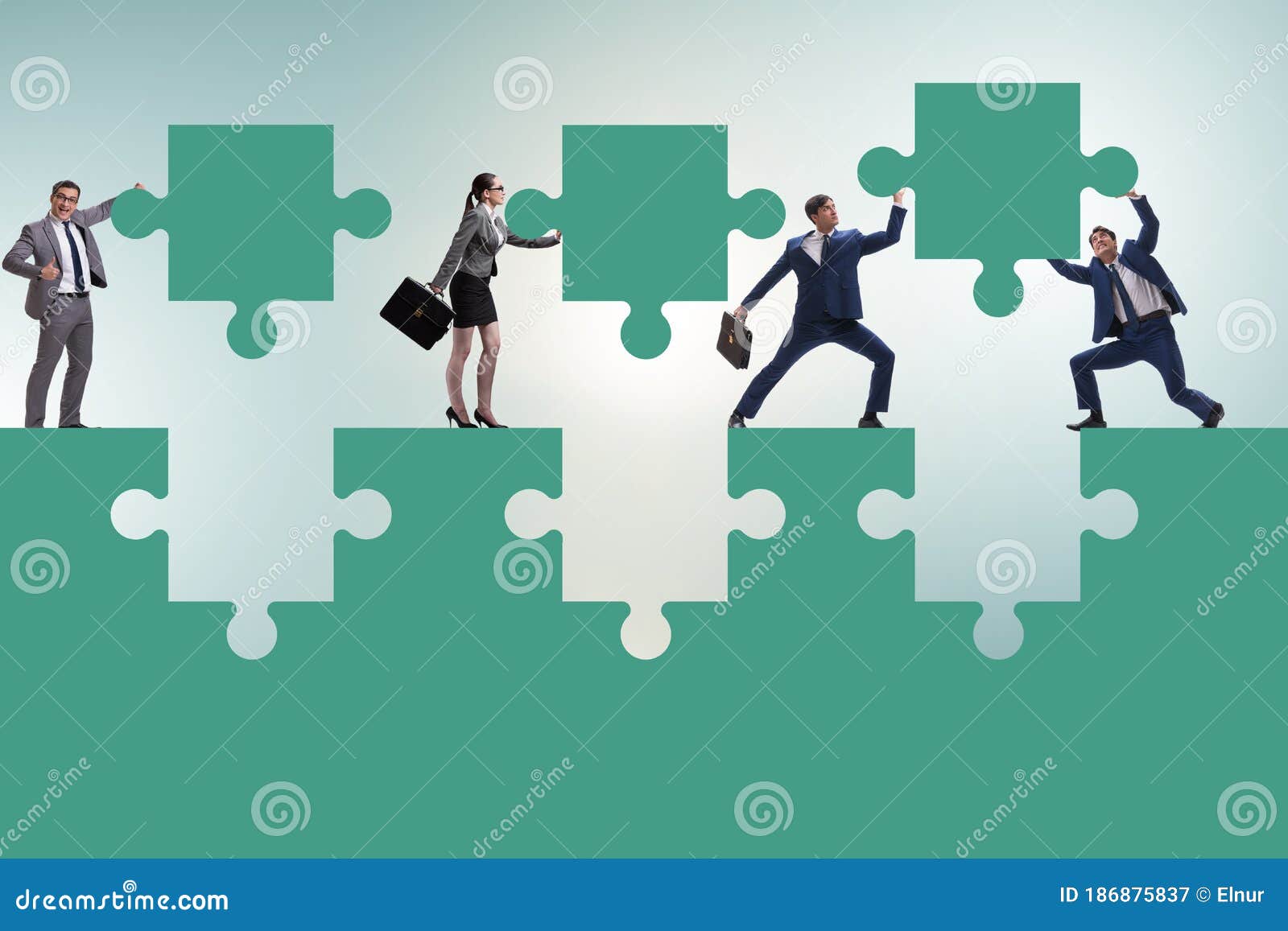 Businessman in Teamwork Concept with Jigsaw Puzzle Stock Image - Image ... Businessman in Teamwork Concept with Jigsaw Puzzle Stock Image - Image ...