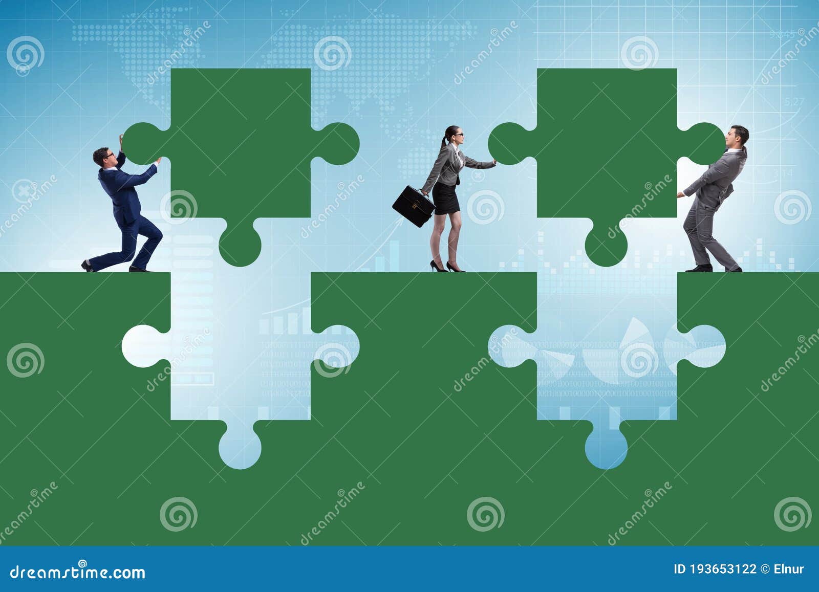 Businessman in Teamwork Concept with Jigsaw Puzzle Stock Photo - Image ... Businessman in Teamwork Concept with Jigsaw Puzzle Stock Photo - Image ...